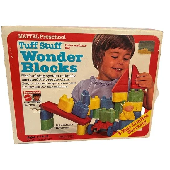 Mattel | Toys | Vintage Mattel Preschool Tuff Stuff Wonder Blocks 29 ...